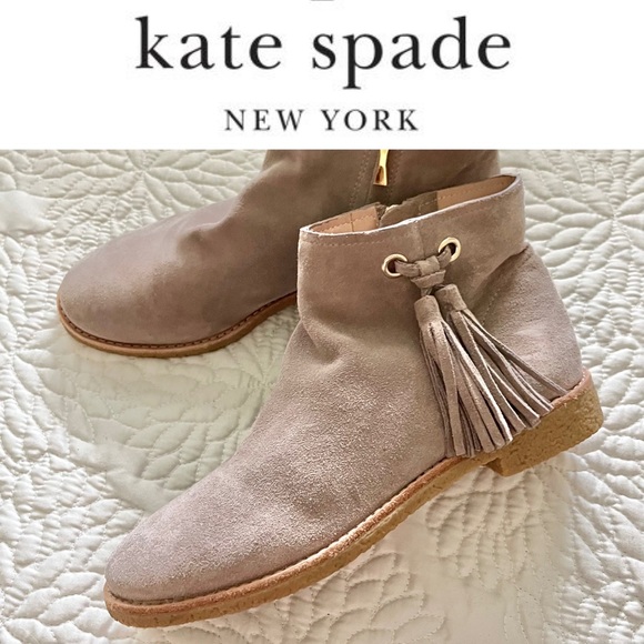 kate spade | Shoes | Kate Spade New York Bellamy Ankle Bootie In Tan ...
